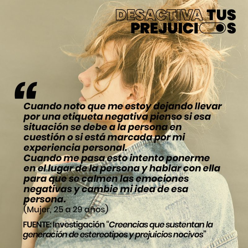 Desactiva tus Prejuicios. Y piénsalo otra vez. - Tutorías en red